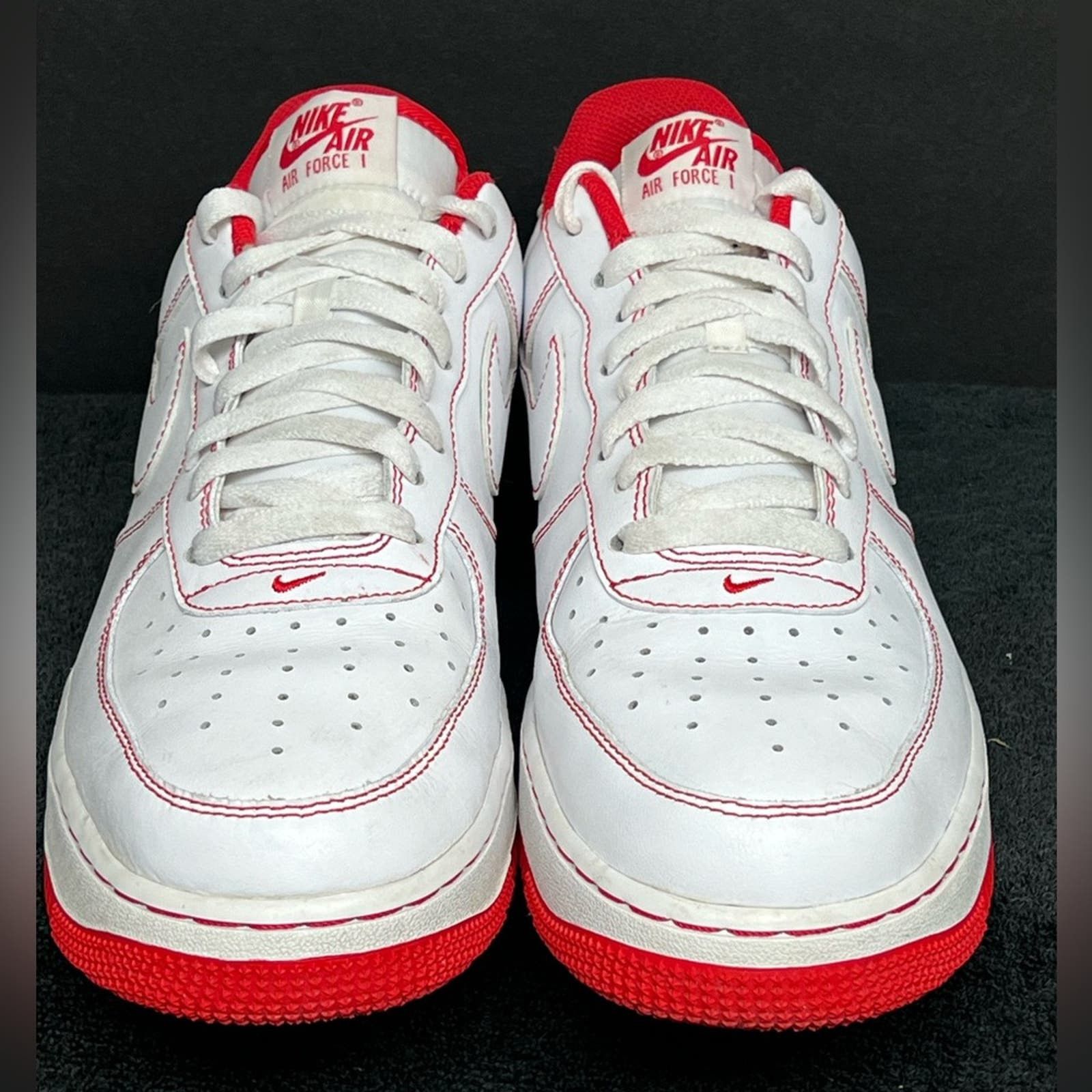 Nike Nike Air Force 1 AF1 Contrast Stitch White University Red | Grailed