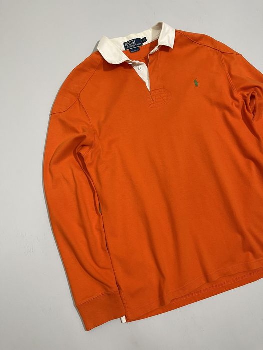Polo Ralph Lauren Vintage Polo Ralph Lauren Orange Rugby Shirt Y2K ...