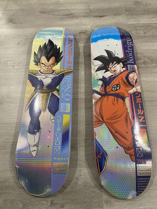 Primitive Primitive Dragonball Z Goku and Vegeta Skateboard deck set ...