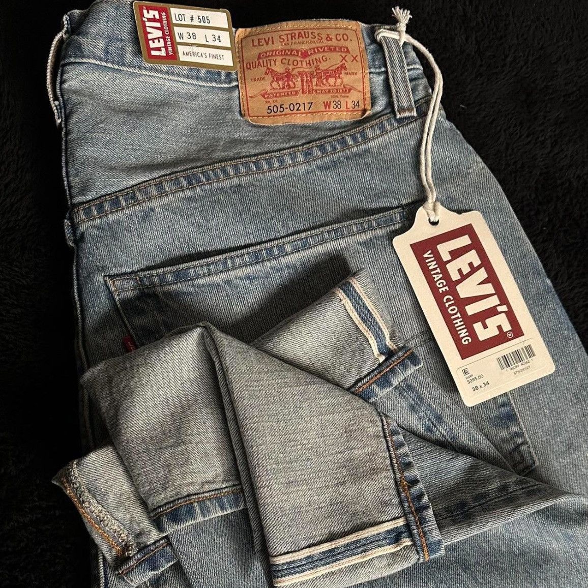 Levi's Vintage Clothing Vintage Edition Selvedge Levi's 505 Light Wash Denim Big E | Grailed