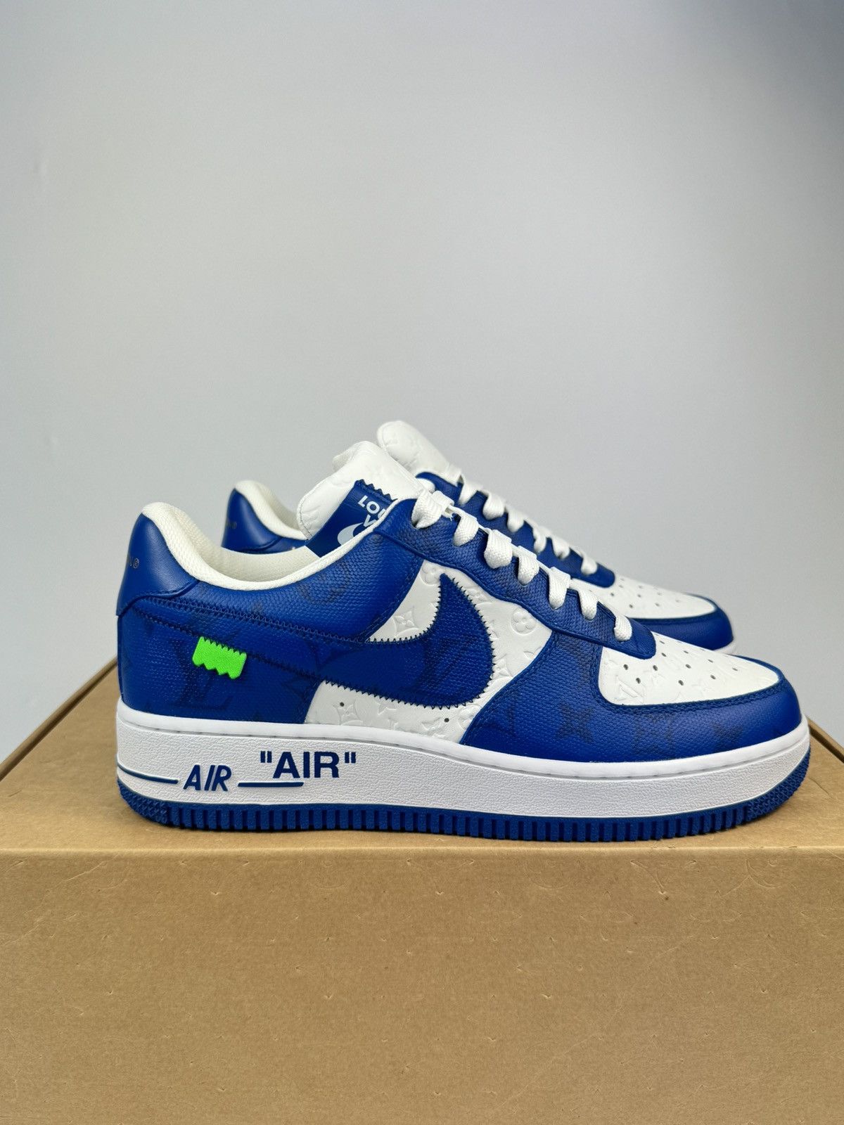 Louis Vuitton × Virgil Abloh LOUIS VUITTON X AIR FORCE 1 BLUE SNEAKERS ...