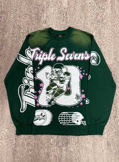 TRIPLE SEVENS Triple Sevens 7 All Star Green & Pink LS | Grailed