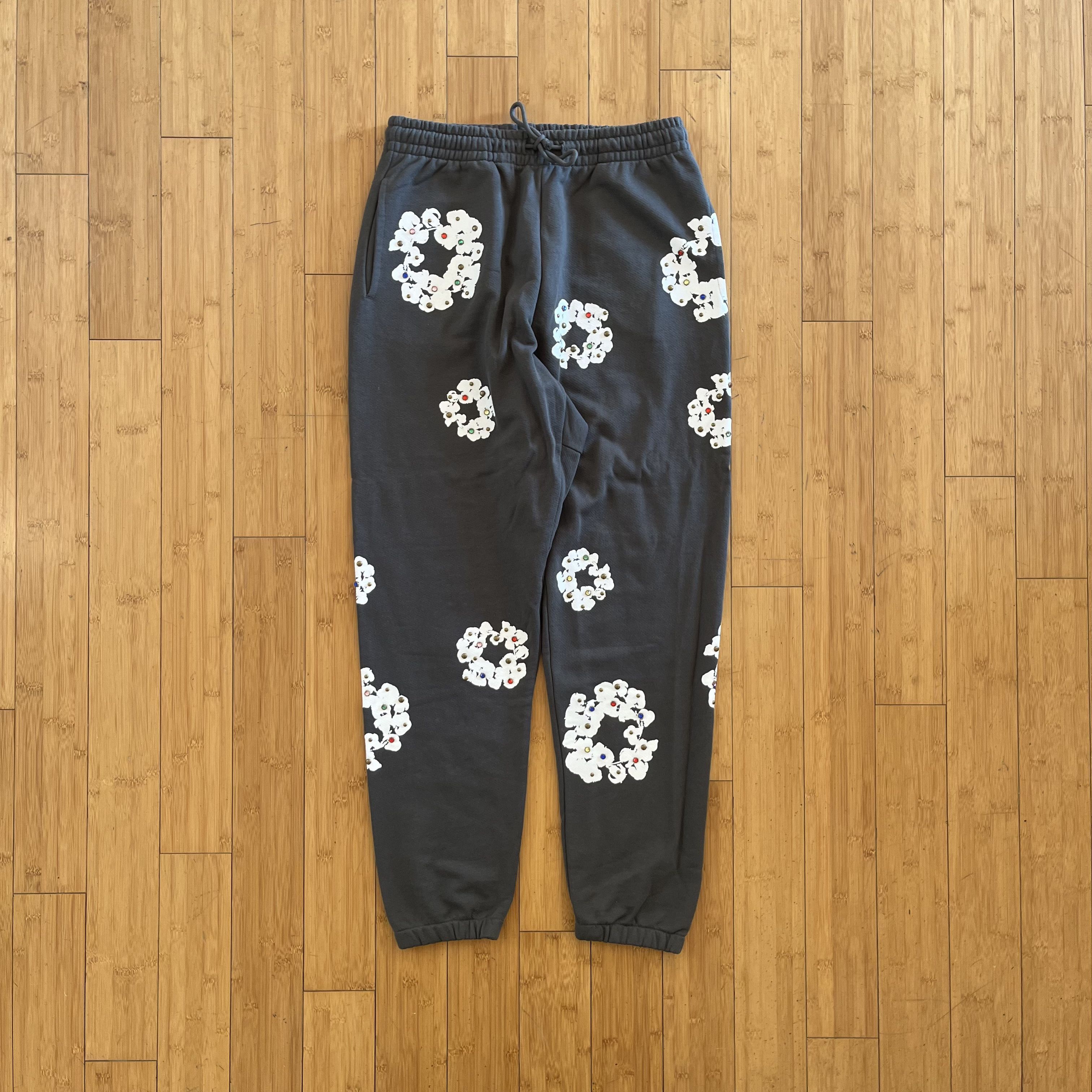 DENIM TEARS Denim Tears Rhinestone Wreath Sweatpants | Grailed