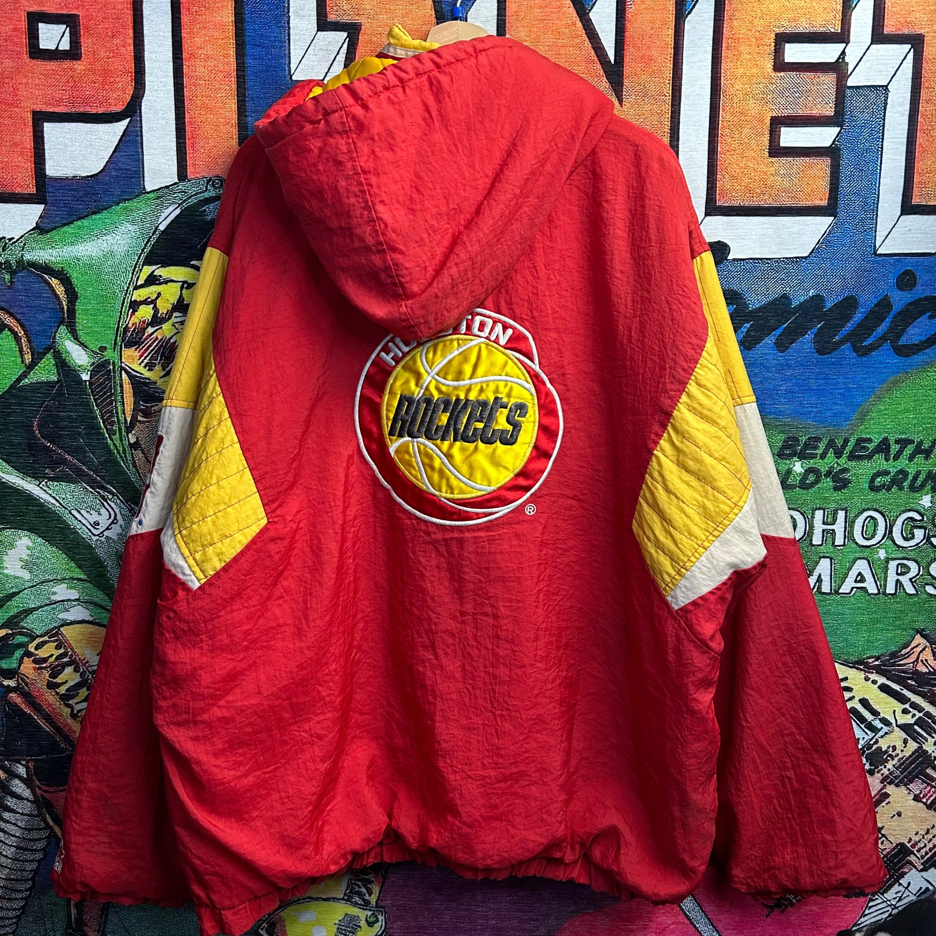 NBA × Starter × Vintage Vintage 90’s Houston Rockets Puffer Jacket Size ...