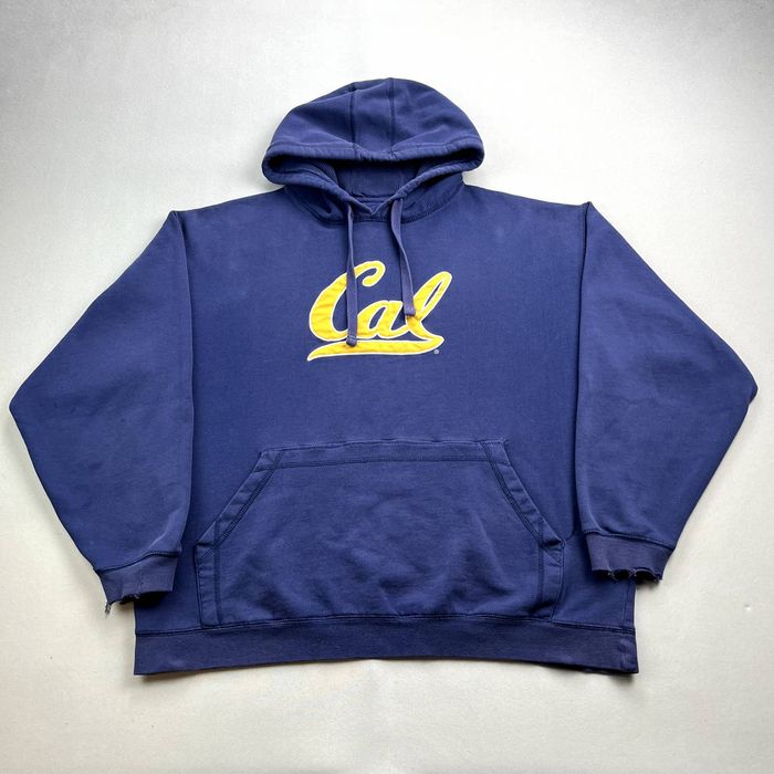 Vintage Cal Berkeley Hoodie Sweatshirt Large Blue University College ...