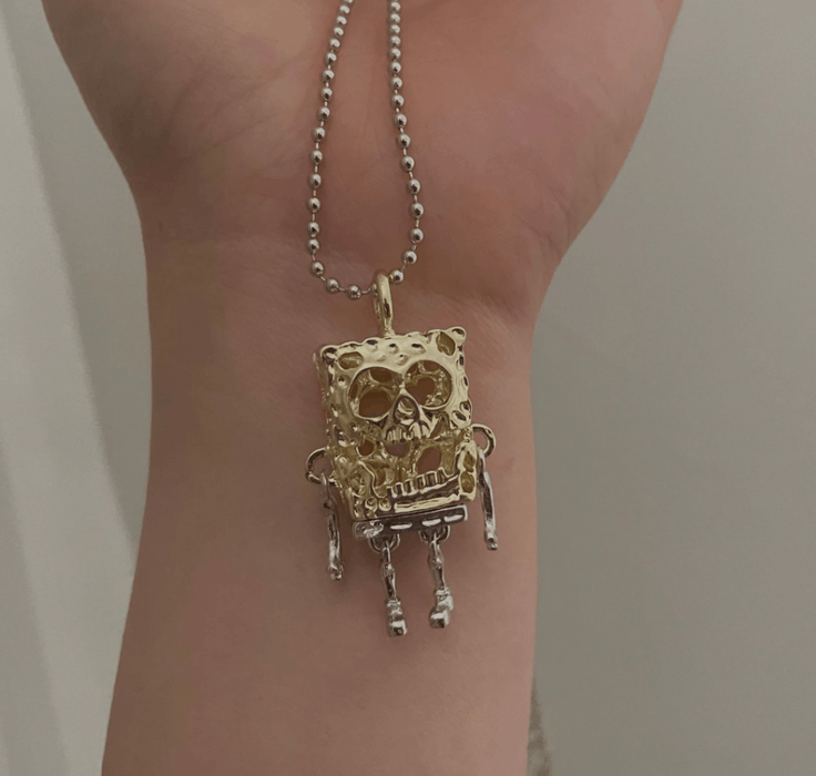 Custom Custom Spongebob Squarepants Zombie Goth Chain Necklace | Grailed