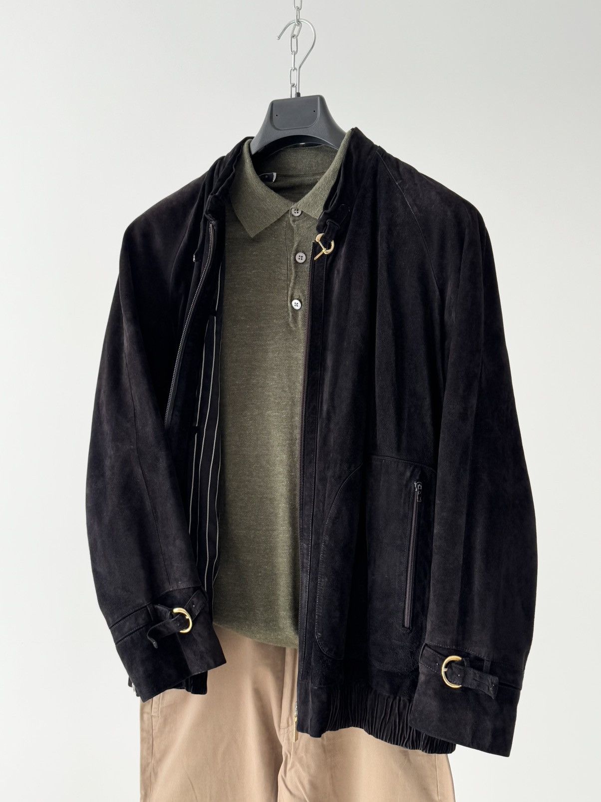 Vintage × Zilli Vintage Zilli Black Suede Leather Jacket | Grailed