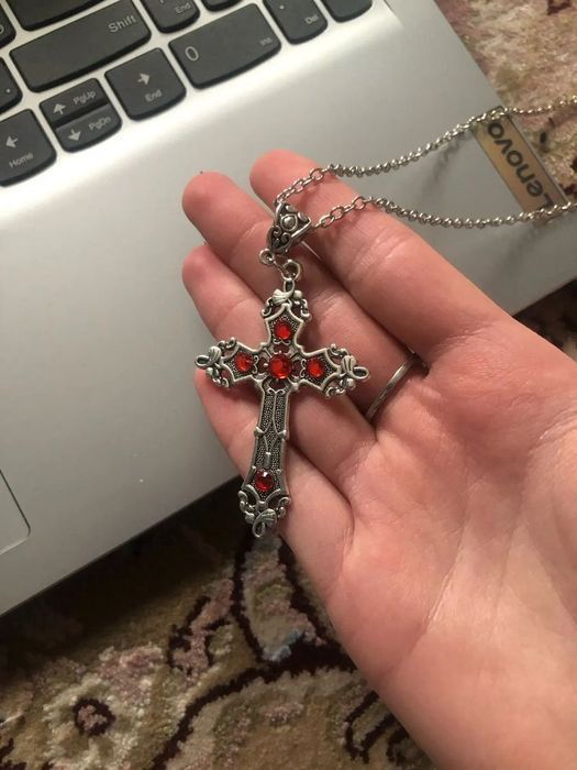 Cuban Link Chain Gothic Crucifix Pendant Necklace | Grailed