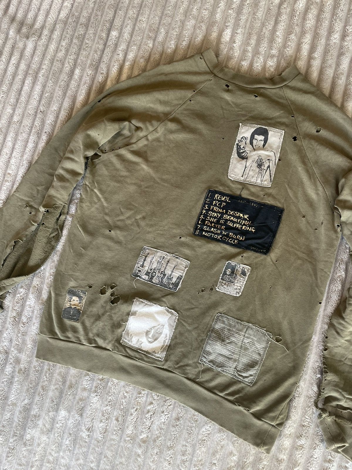 Raf Simons Riot! Riot! Roit! Patched Sweatshirt AW01 2001-2002 | Grailed