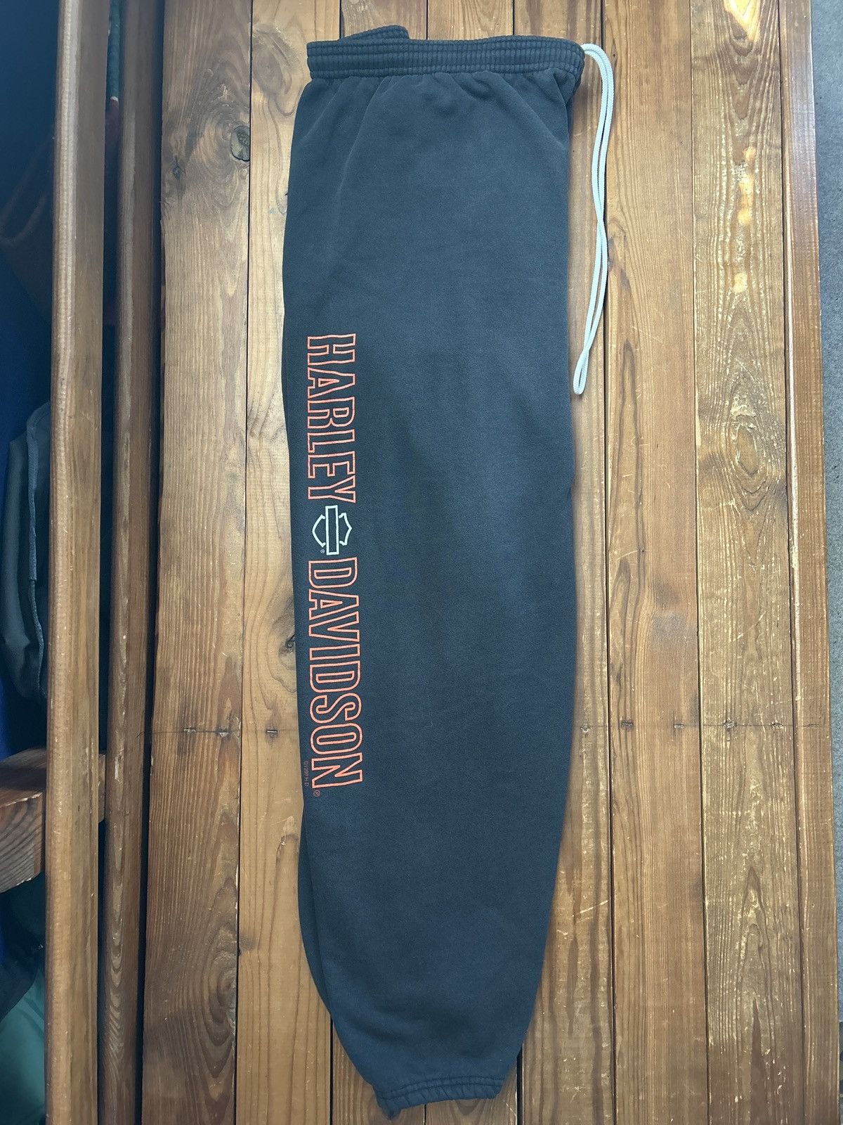 Harley Davidson × Vintage Vintage 90s Harley Davidson Black Sweatpants ...