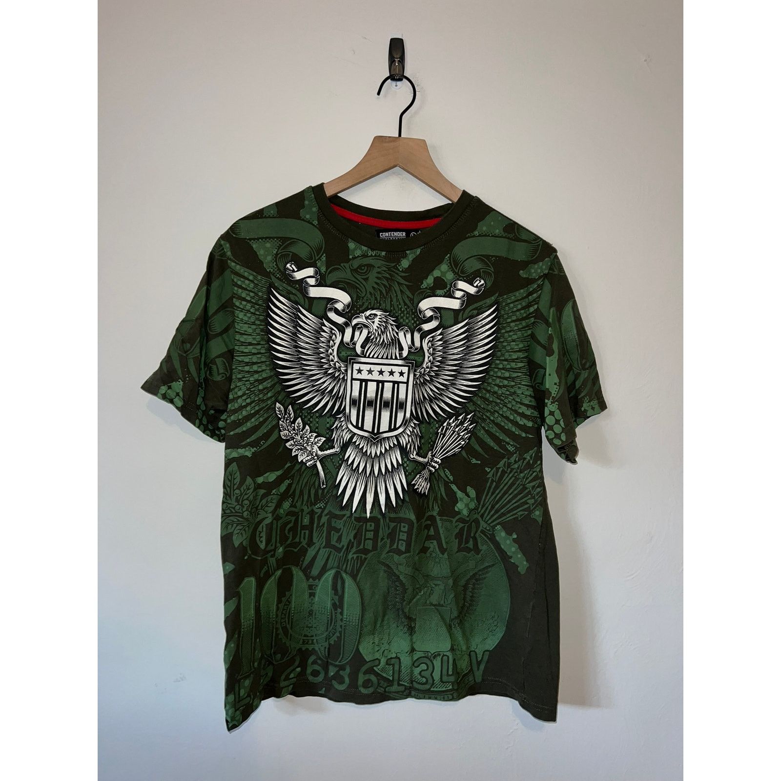Vintage Y2K Contender Cheddar Money 100 Dollar Bill Shirt 2000s L | Grailed