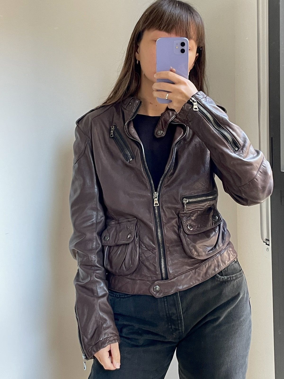 Prada Prada Jacket 2006 Coat Miu Miu Red Tab Bike Leather Vintage Grailed