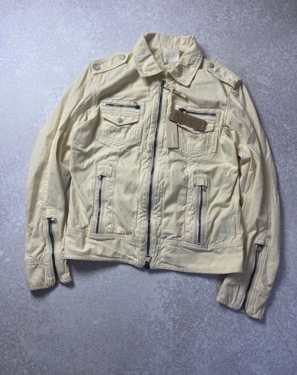 Diesel × Vintage DIESEL VINTAGE BOMBER MILITARY JACKET Y2K AVANT GARDE ...