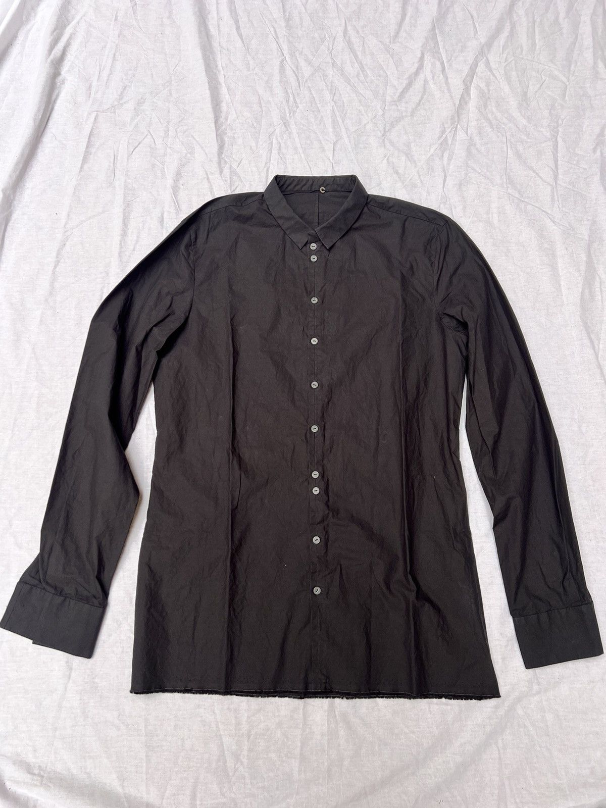 Label Under Construction Black slim fit shirt | Grailed