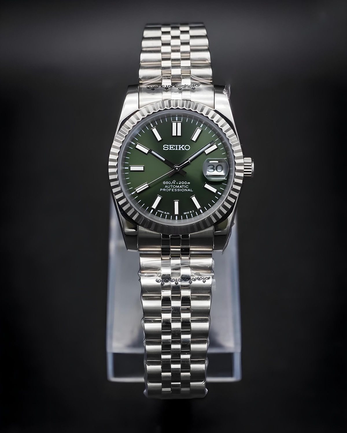 Seiko Seiko mod datejust custom olive watch | Grailed