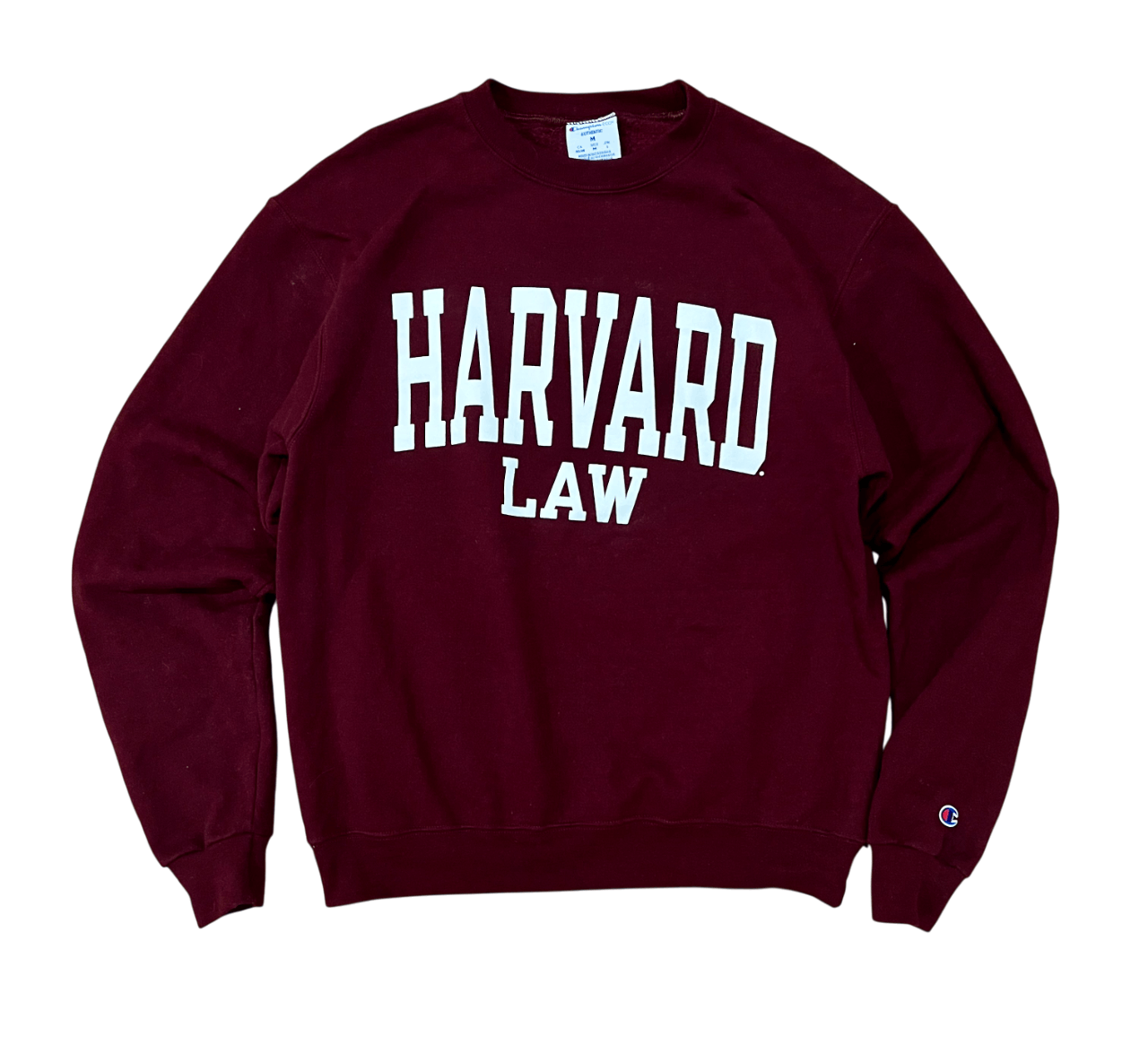 Champion Harvard Law Champion Authentic Maroon Crew Neck Sweatshirt ...