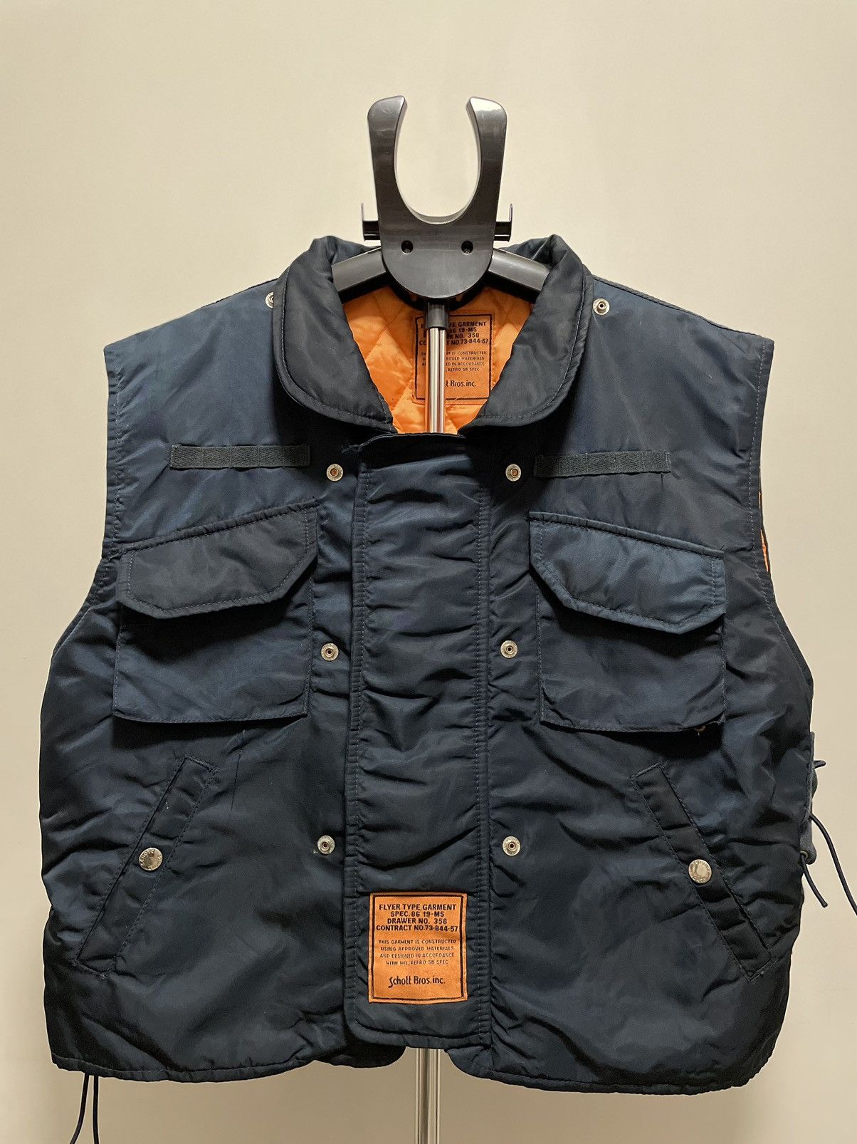 Vintage Vintage Schott Vest Flyer Type Garment Made In USA Large | Grailed