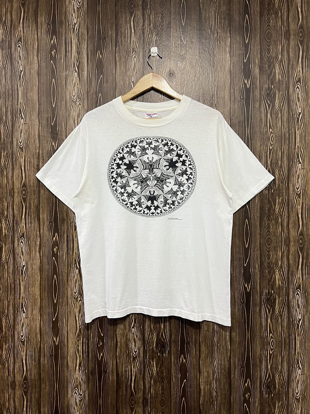 Art × Vintage Vintage 90s Mc Escher ‘Circle Limit IV’ Art Tshirt | Grailed