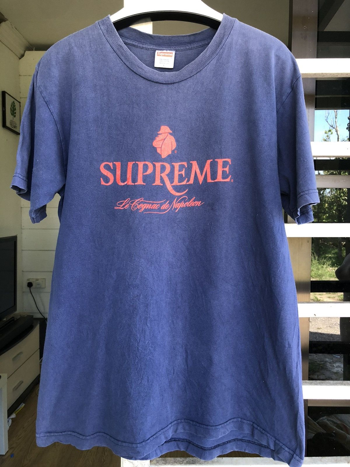 Supreme × Vintage Supreme Le cognac De Napoleon sun faded Tshirt | Grailed