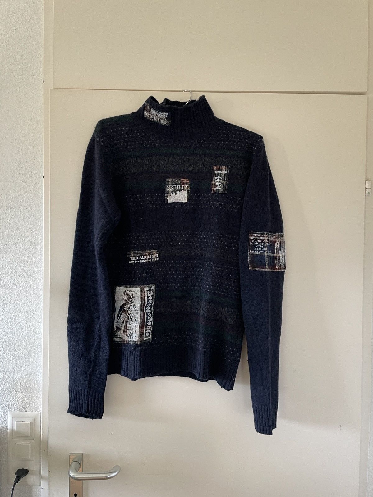 Raf Simons × Raf by Raf Simons RAF BY RAF SIMONS PATCHES SWEATER ...