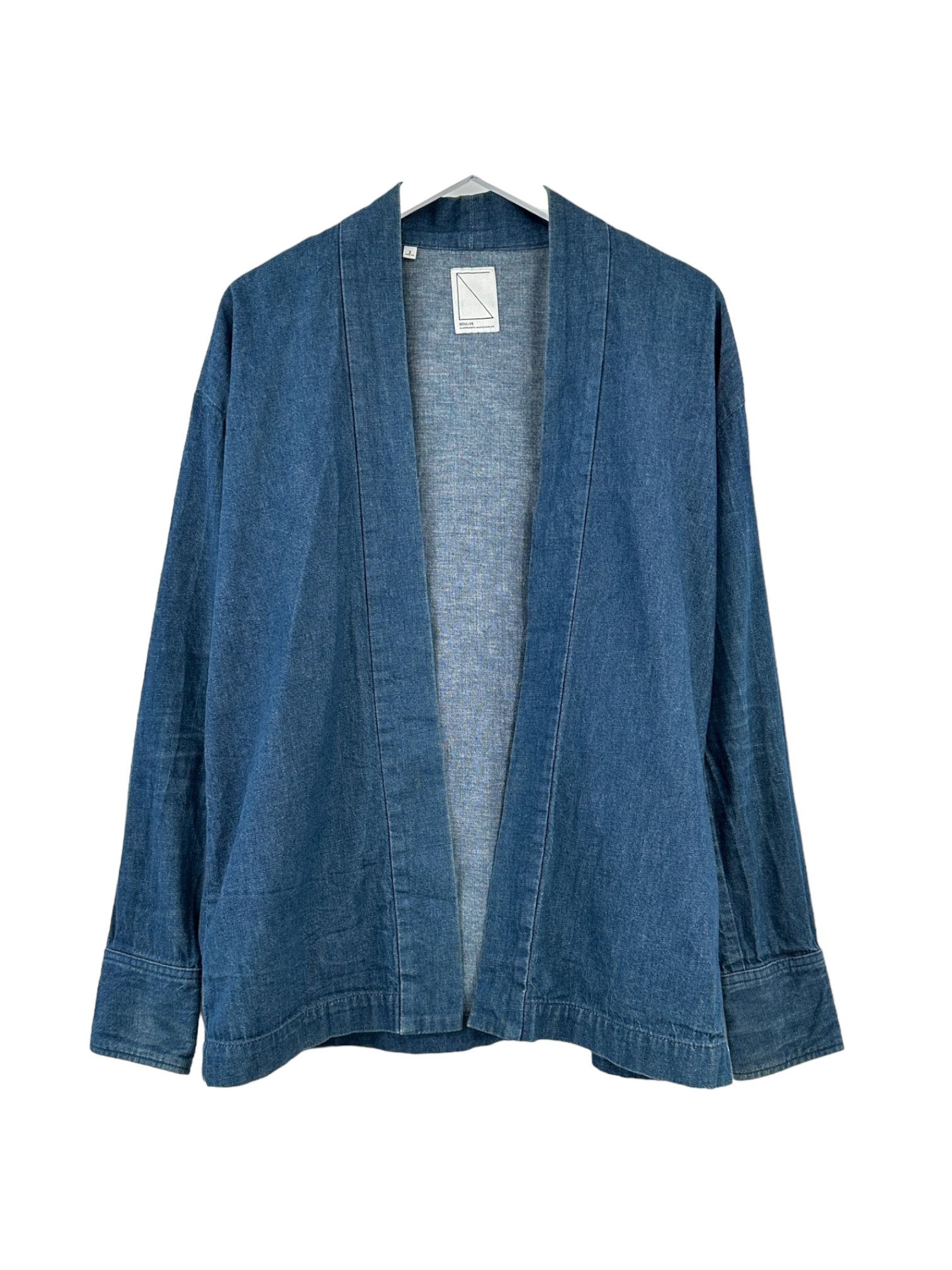 Soulive Japanese Brand Blue Denim Haori Western Shirt / Light Jacket ...