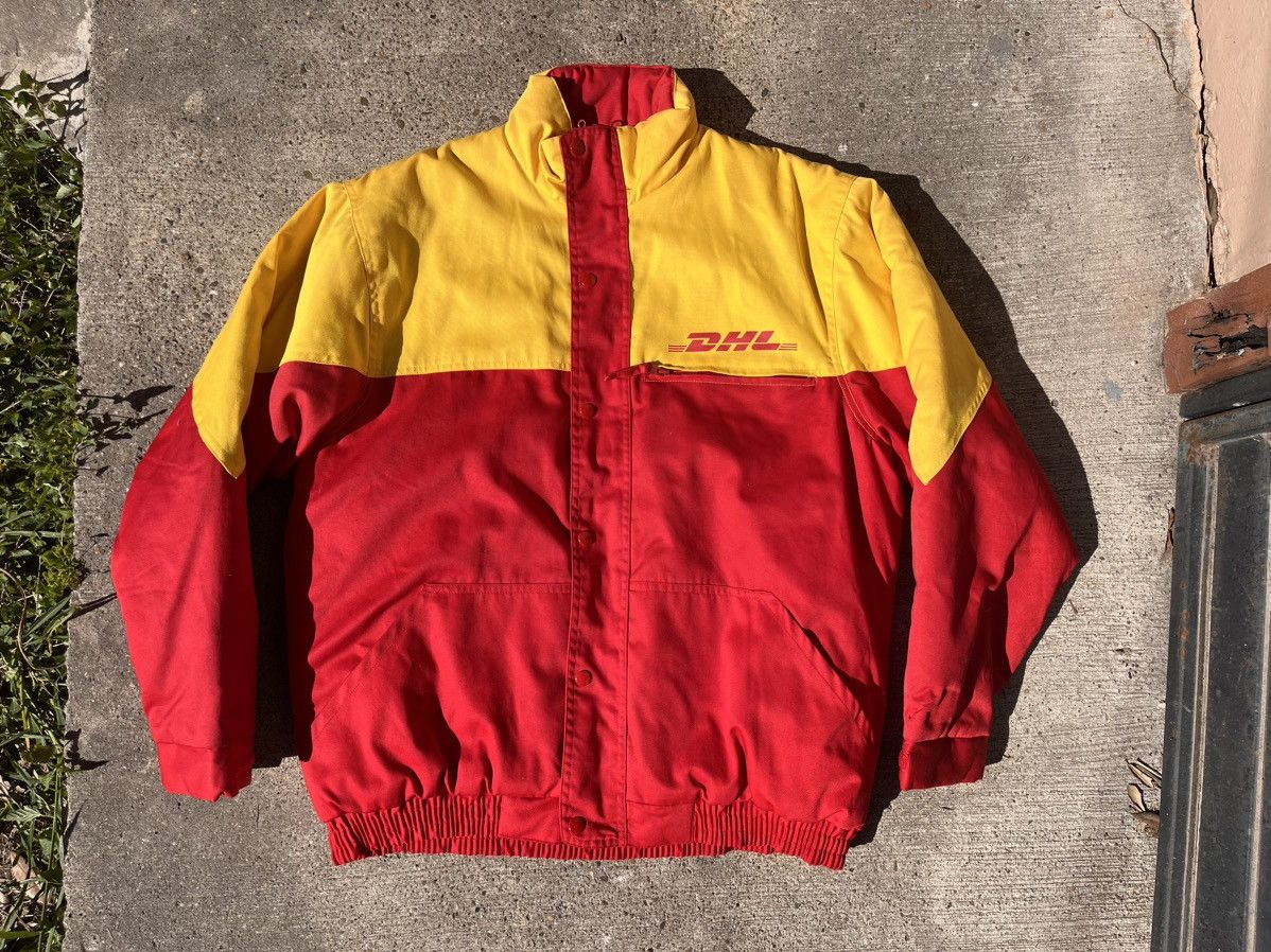 Vintage Vintage DHL Vetements style Puffer Bomber Jacket Uniform | Grailed