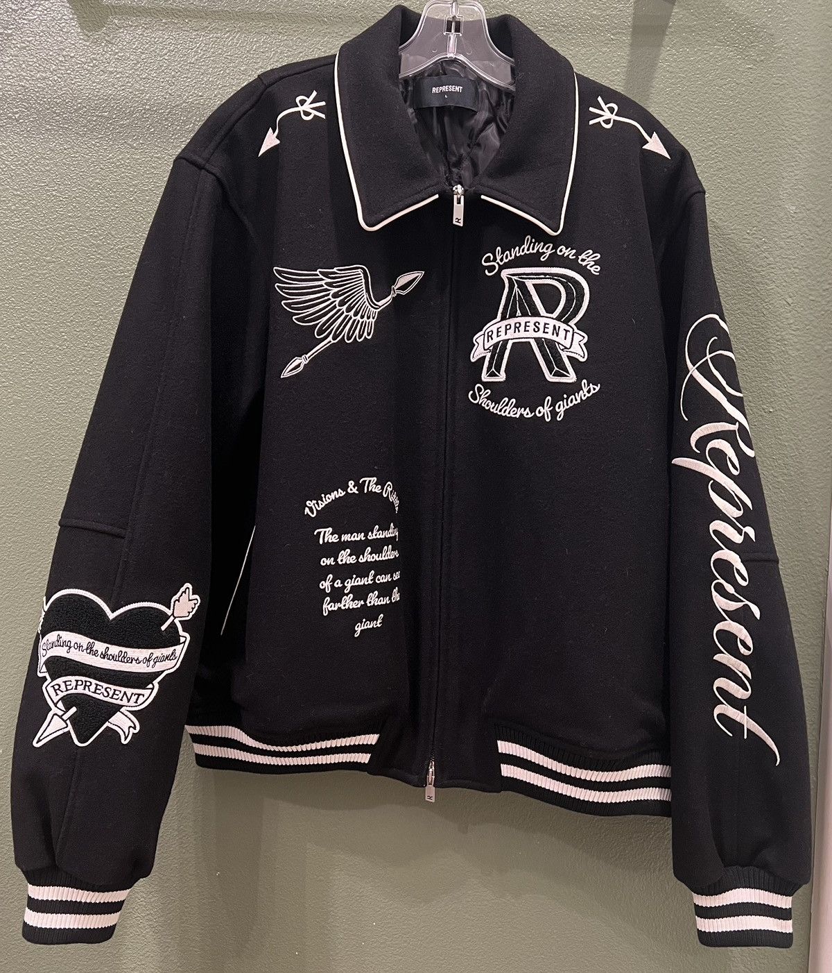 Represent Clo. Represent Cherub Wool Varsity Jacket | Grailed