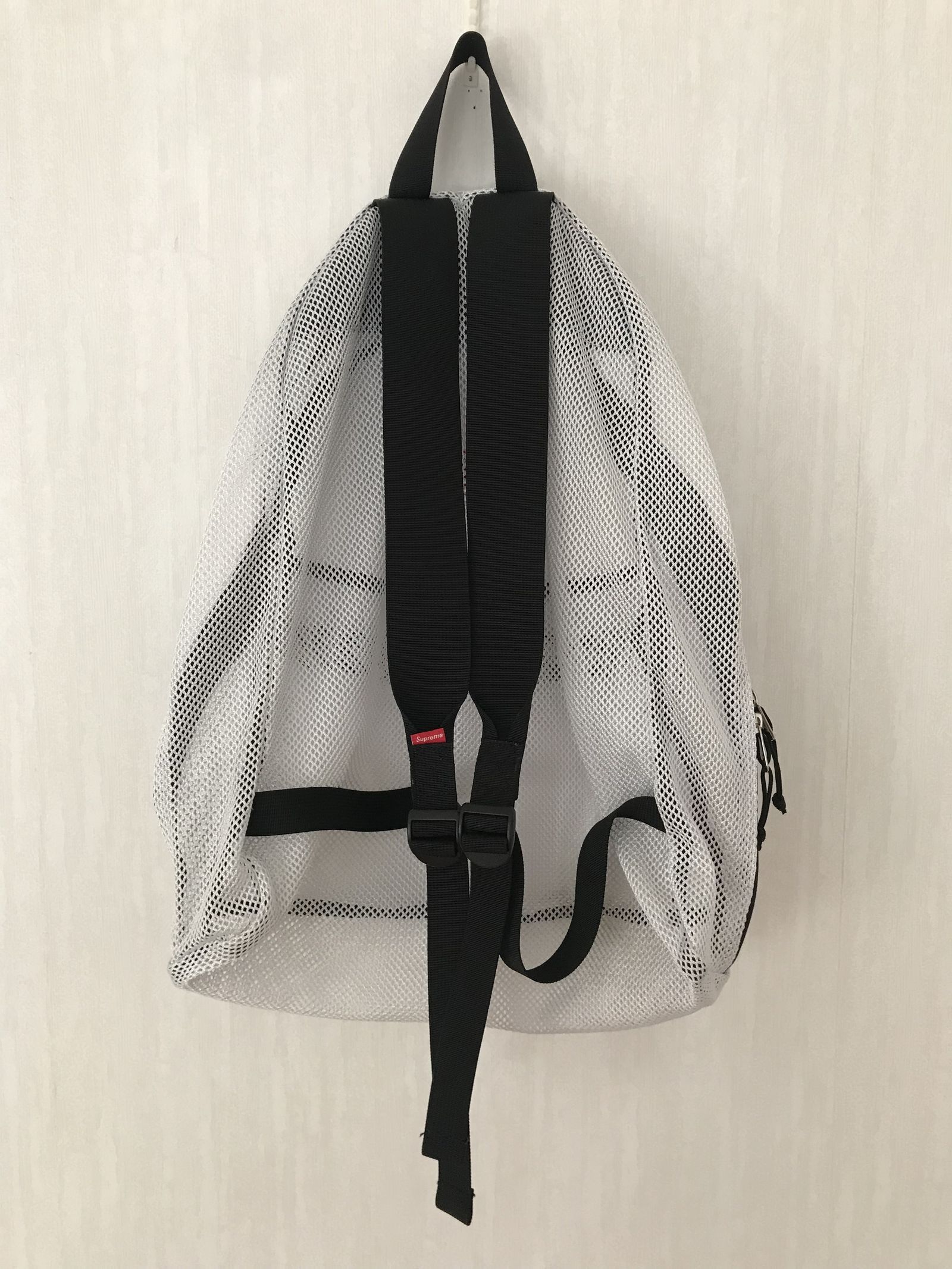 Supreme White Mesh Backpack | Grailed