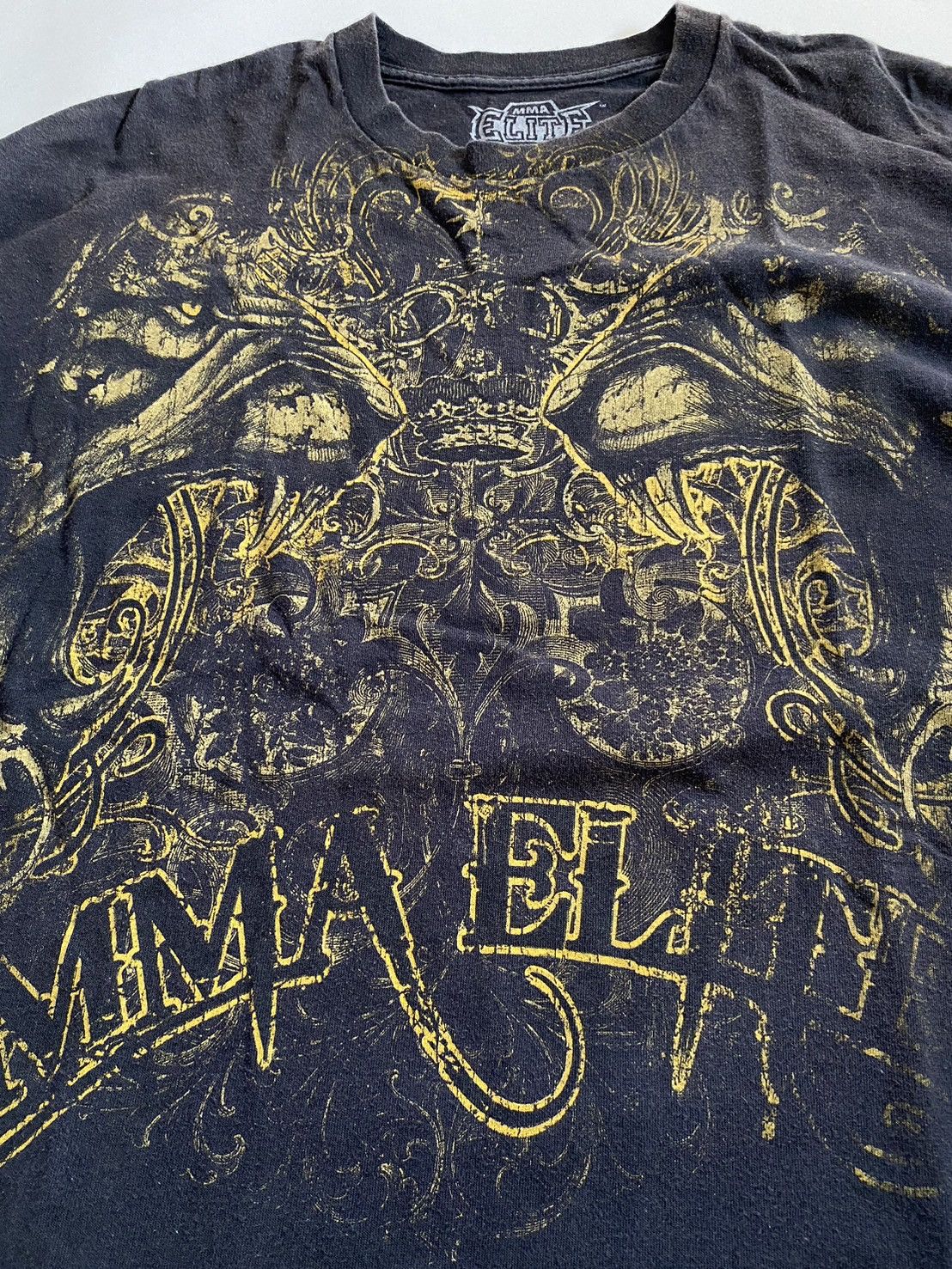 Ed Hardy Crazy Y2K MMA Elite Graphic Tee | Grailed