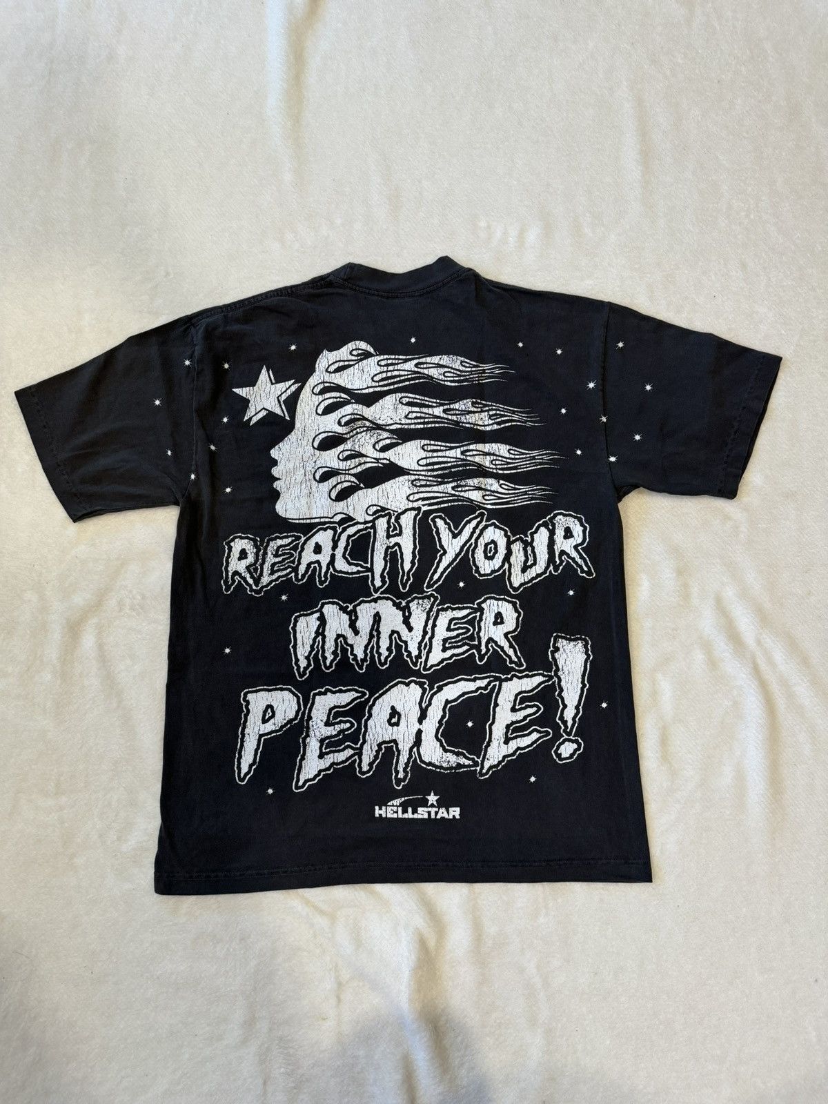 HELLSTAR Hellstar Inner Peace Vintage Black Tee | Grailed