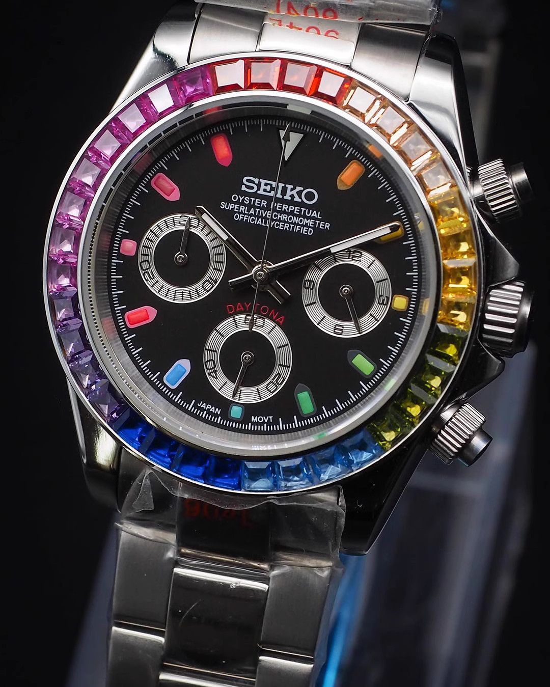 Japanese Brand × Seiko Seiko Daytona Rainbow Mod Watch | Grailed