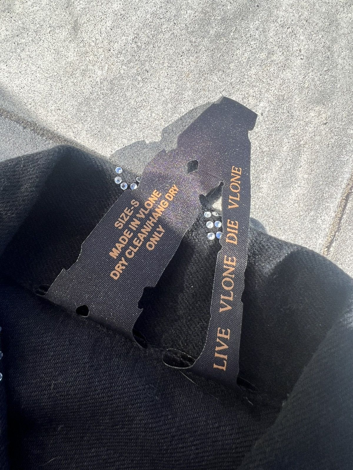 Vlone Vlone Rhinestone Denim Jacket | Grailed