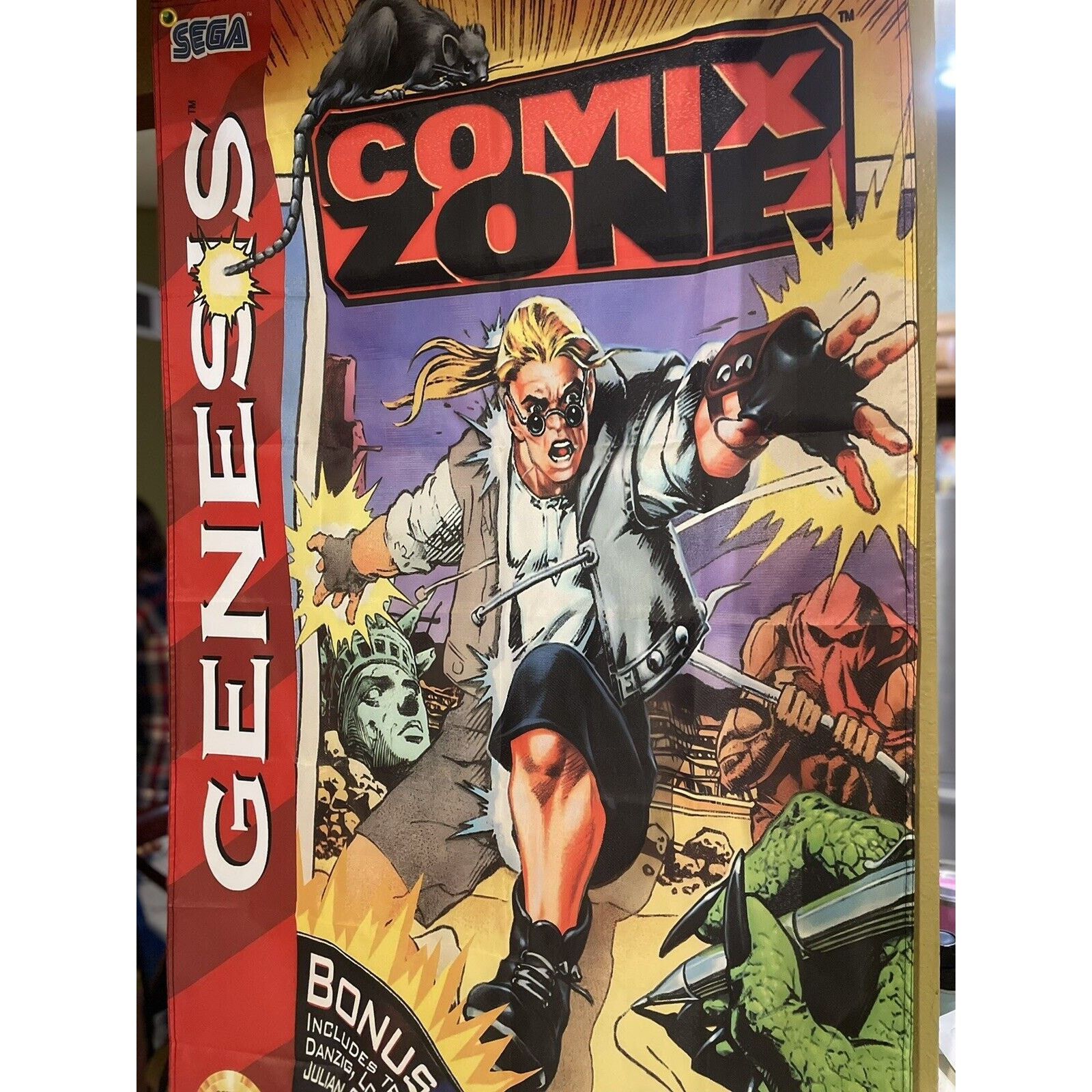 Other Comix Zone 5ft Flag Sega Genesis 1995 Banner Poster | Grailed