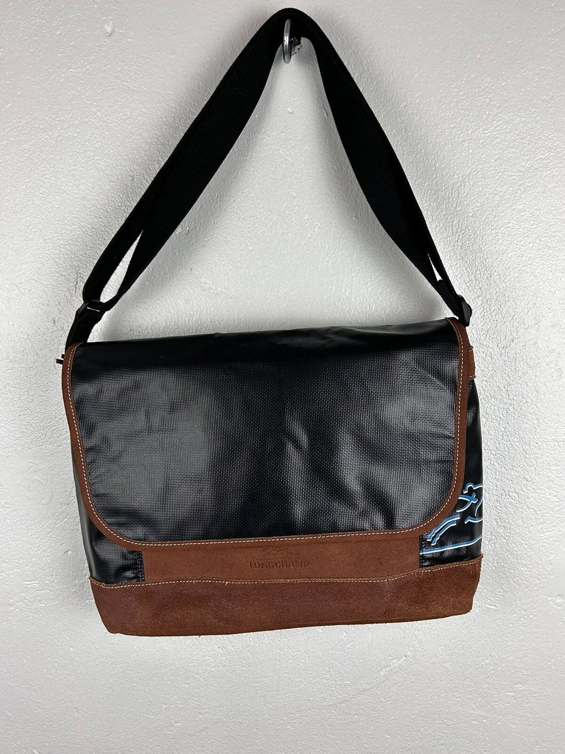 Longchamp Longchamp PVC Suede Rare Messenger Crossbody Bag | Grailed