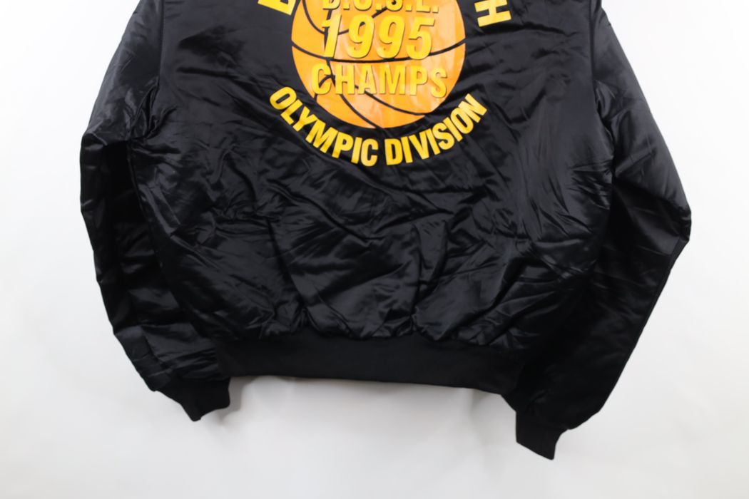 Vintage Vintage 90s Bergen Tech Basketball Satin Bomber Jacket USA ...