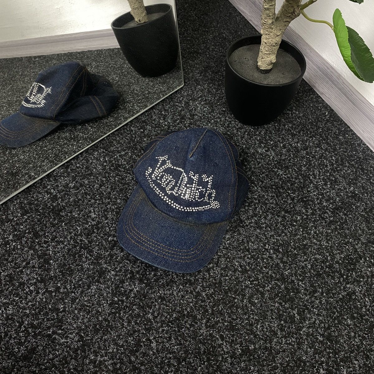 Vintage VON DUTCH VINTAGE TRUCKER DENIM CAP Y2K | Grailed