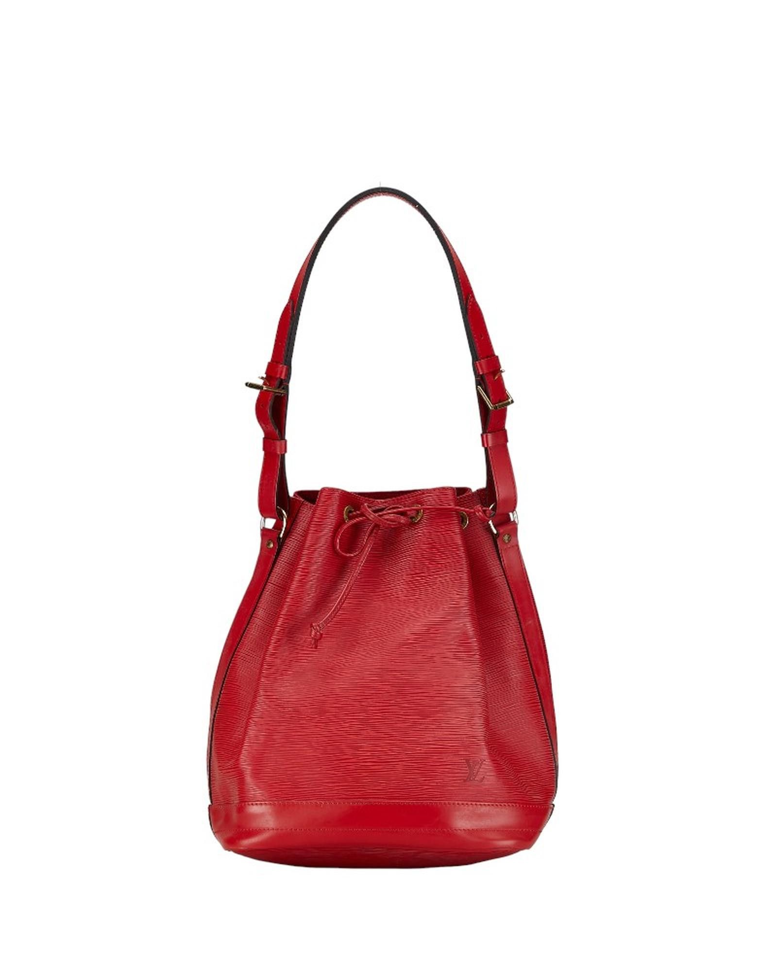 Louis Vuitton Red Leather Drawstring Shoulder Bag | Grailed