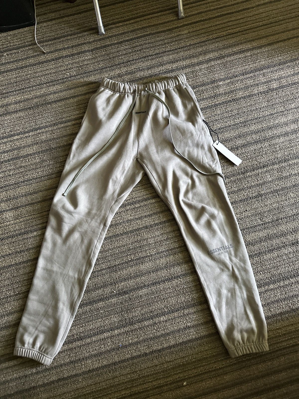 Essentials Fear Of God Essential Cement Gray Hoodie | Grailed