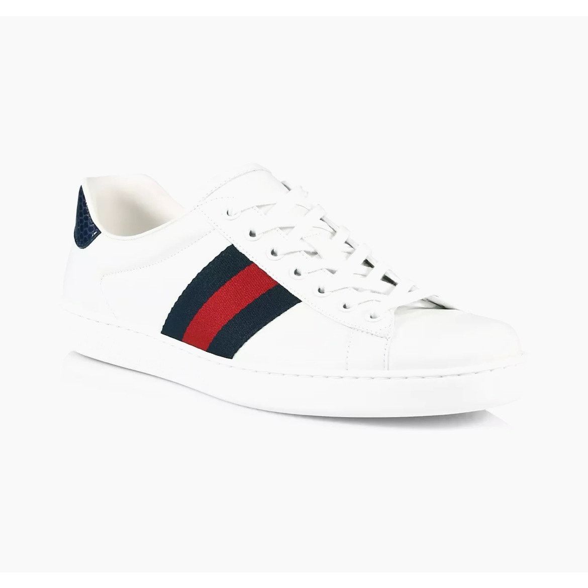 Gucci Gucci Ace Leather Sneakers with Crocodile-Embossed Detail | Grailed