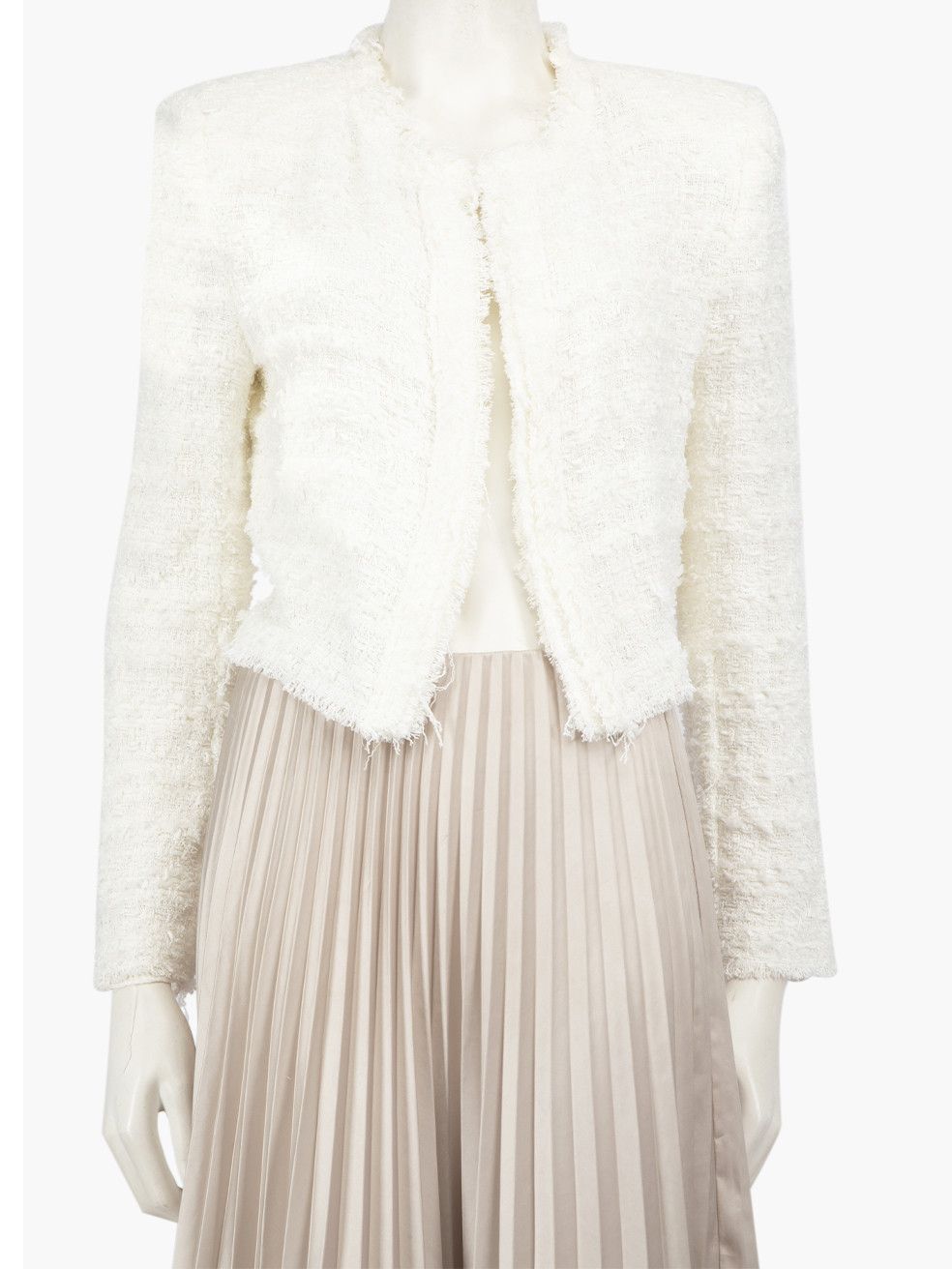 Iro White Tweed Metallic Thread Jacket | Grailed