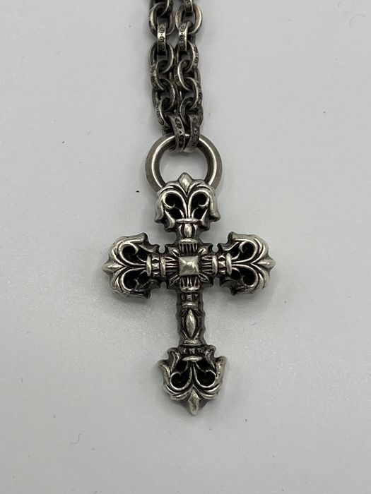 Chrome Hearts Chrome Hearts Chain + Cross Pendant Silver Necklace | Grailed