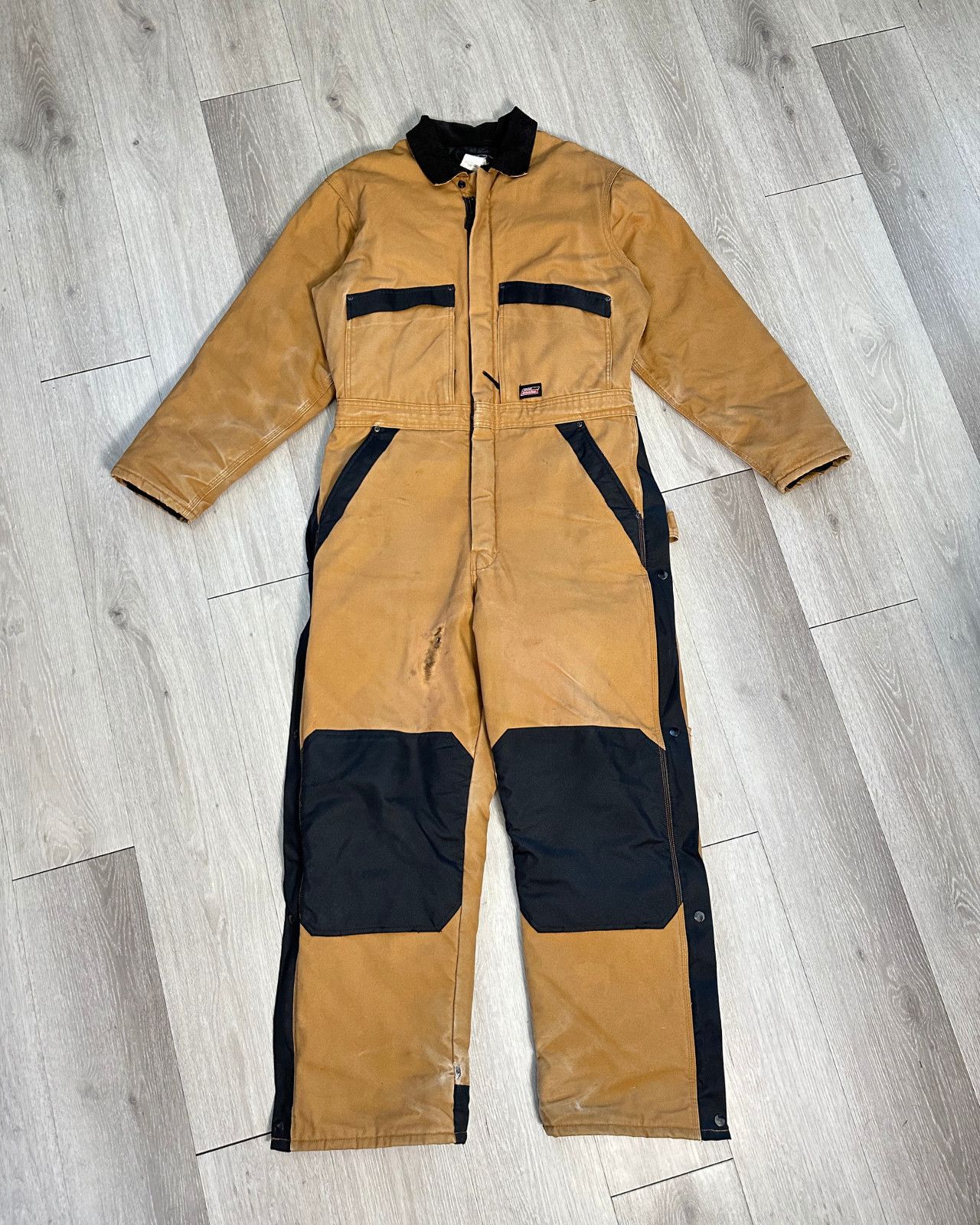 Dickies × Vintage Dickies Insulated Quilted Coveralls Work Suit - Size ...