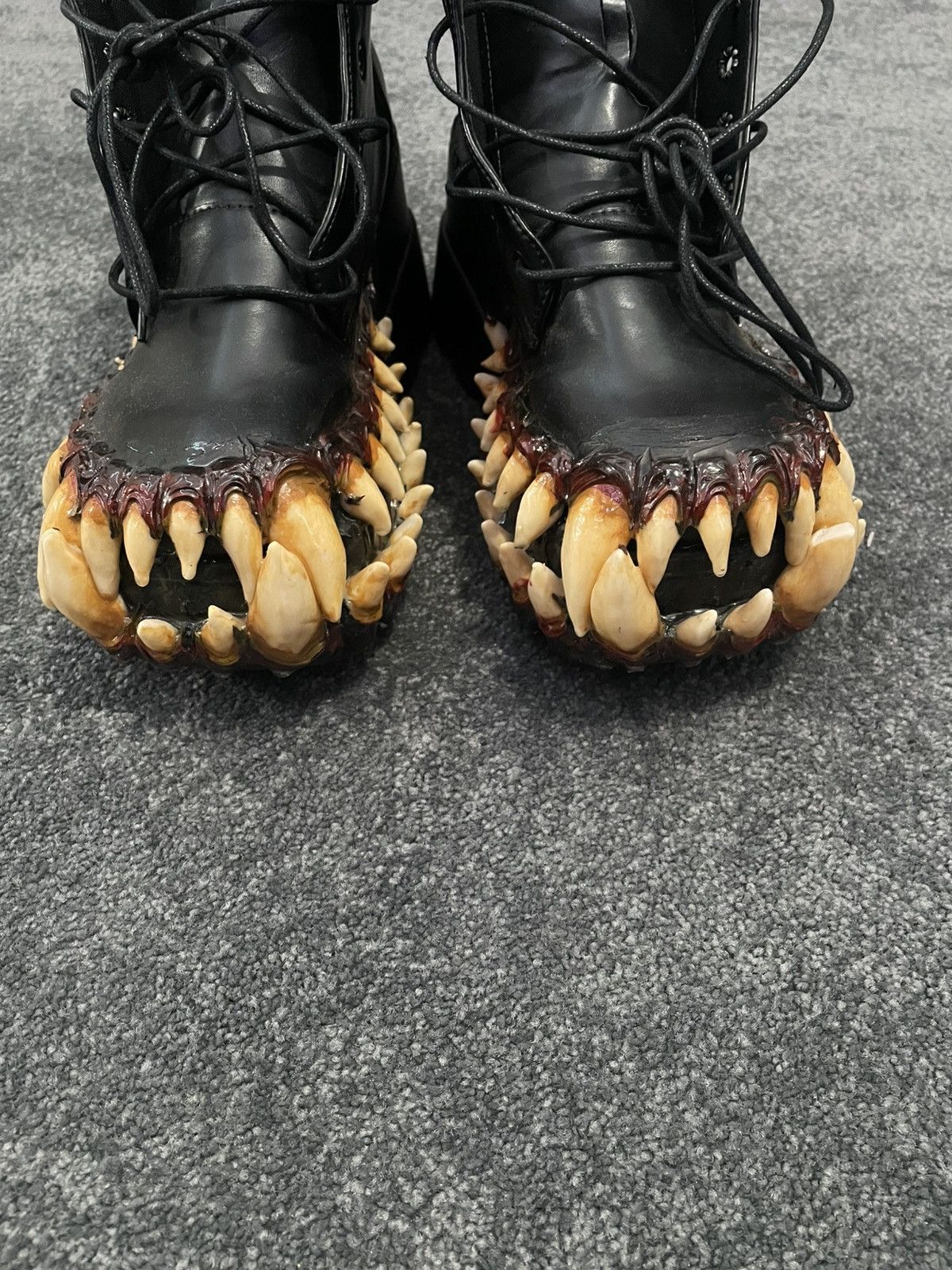 Designer × Streetwear AM Nightmare Venom Teeth Boots | Grailed