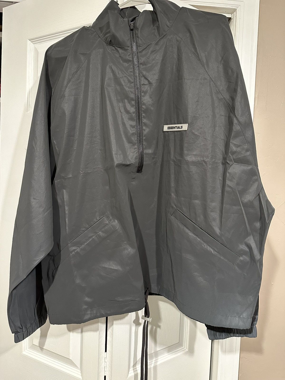 Fear of God Fear of God Essentials - Black Reflective Track Jacket ...