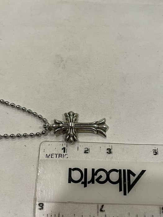 Chrome Hearts Chrome Hearts Double Cross Pendant Ball Chain Necklace ...