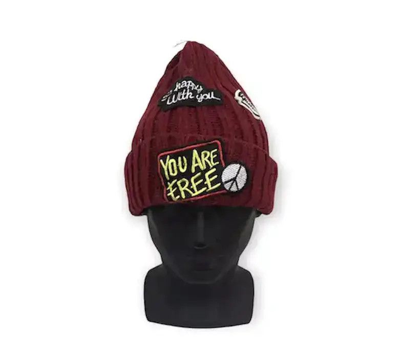 Hat × Japanese Brand × Streetwear Japanese Brand Patches Knit Beanie ...