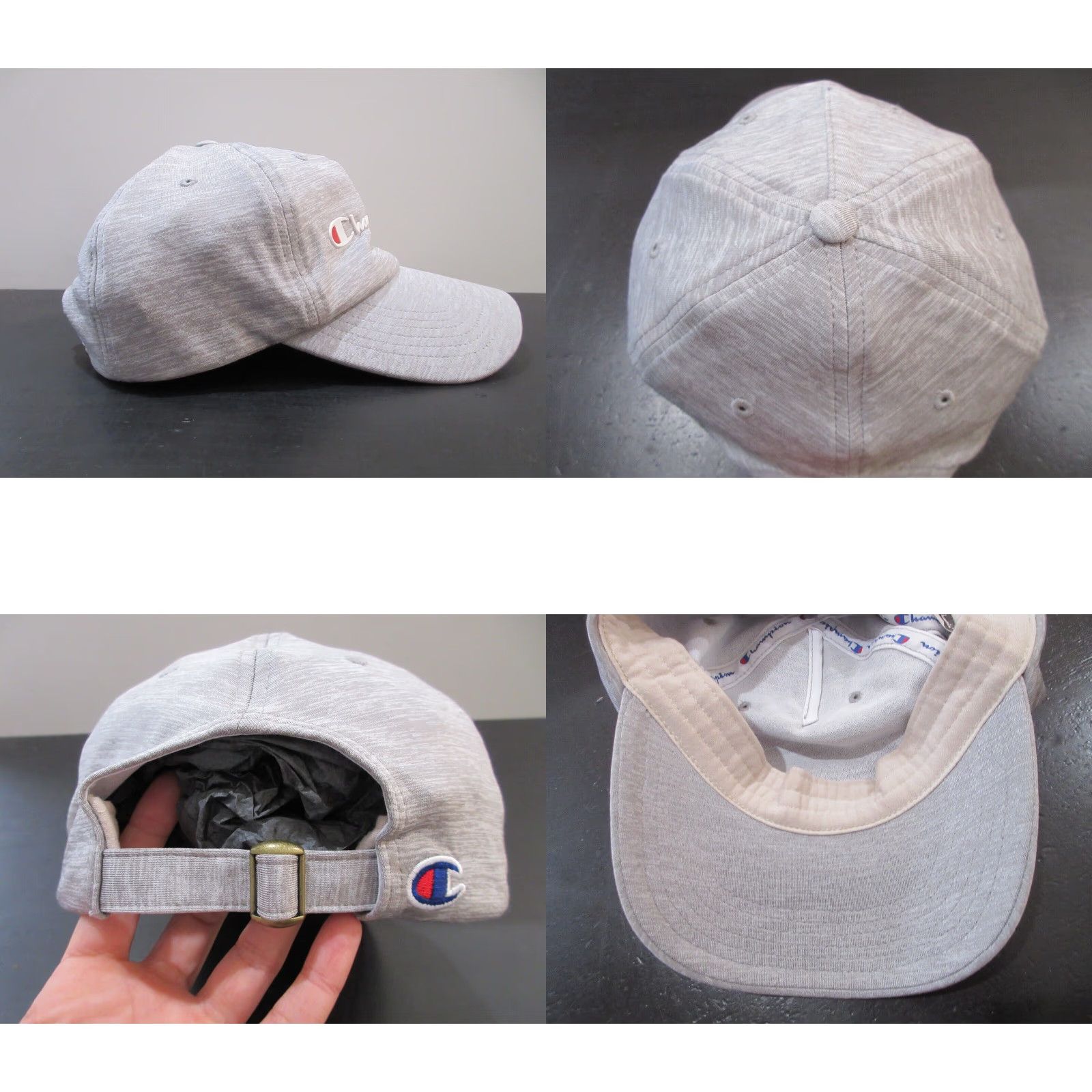 Champion Heather Gray Champion Spell Out Logo Streetwear Mens Cap with ...