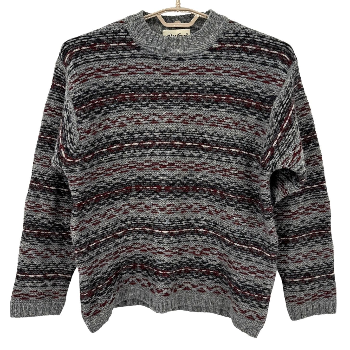 Eddie Bauer Eddie Bauer Vintage Fair Isle Inside Out Sweater 100% Wool ...