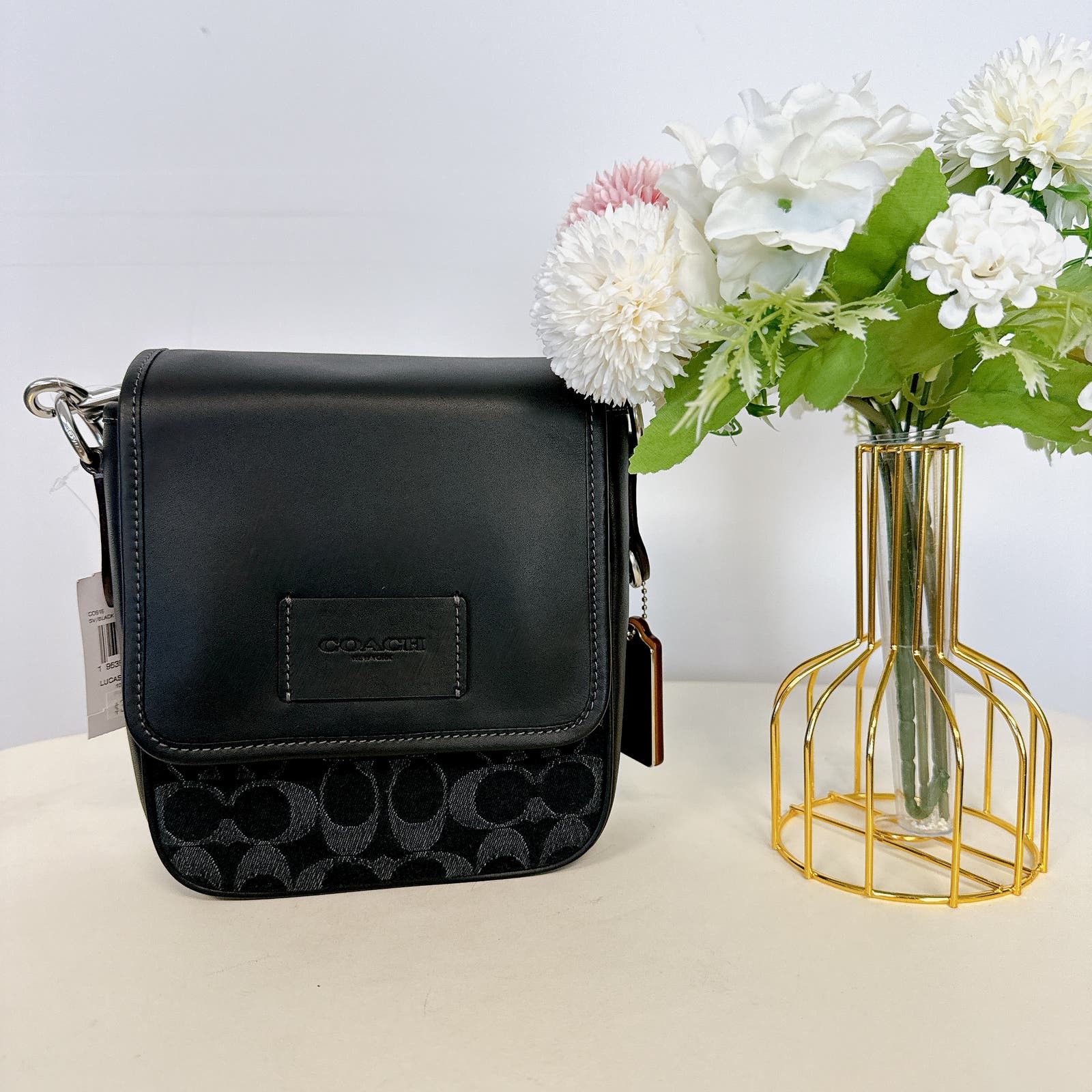 Coach Coach CO916 Lucas Crossbody In Signature Denim IN Black | Grailed