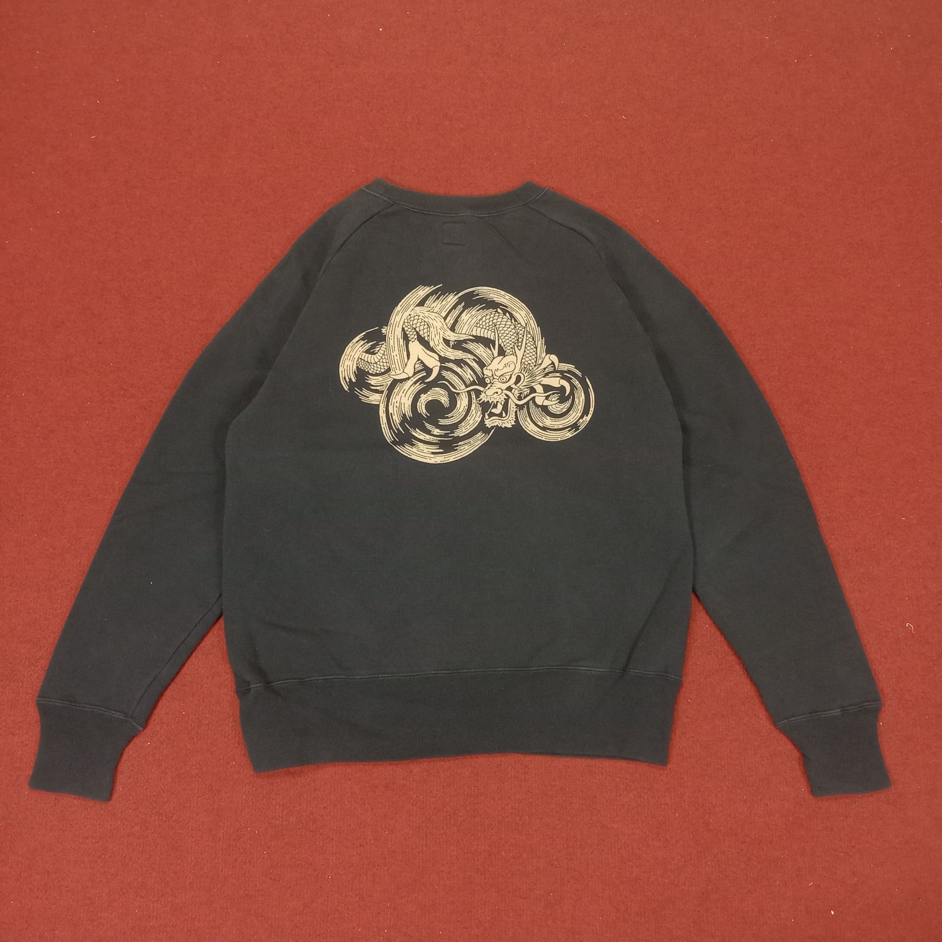 Japanese Brand × Pherrows × Vintage Pherrows Dragon Back Print Design Streetwear Sweatshirt ...